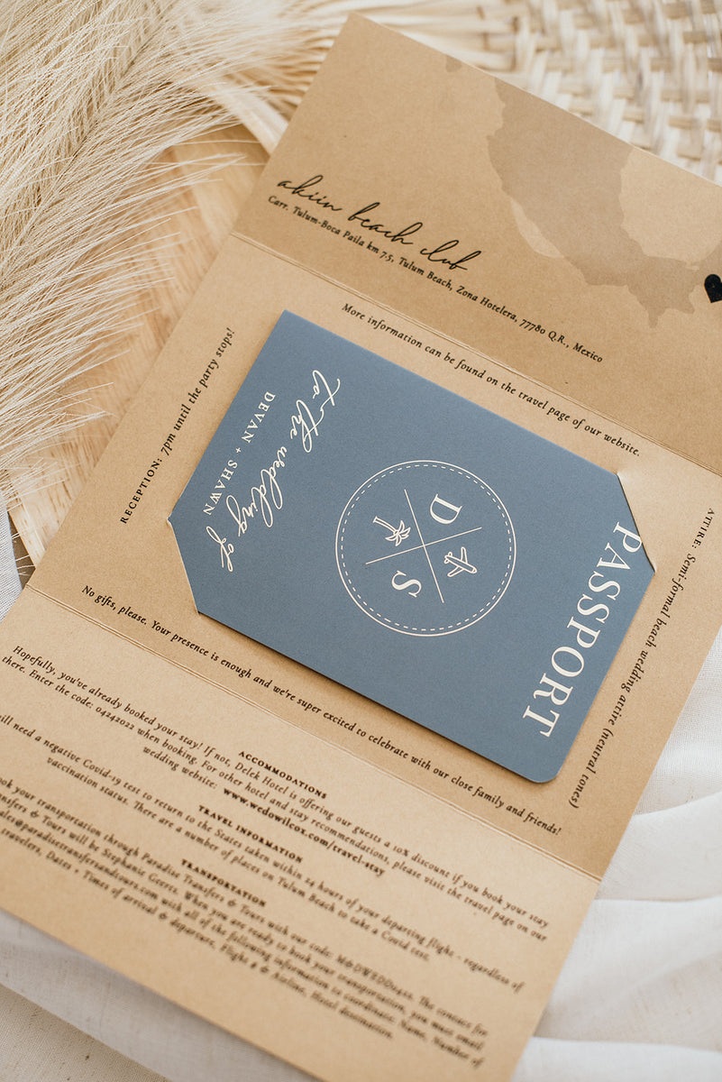 Tri-fold Passport Jacket – Here and There Weddings